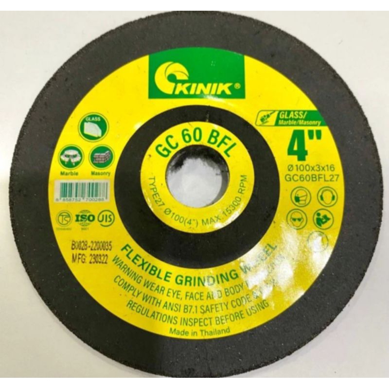 Jual batu GC kinix 4 inchi batu gerinda poles flexibel grinding wheel ...