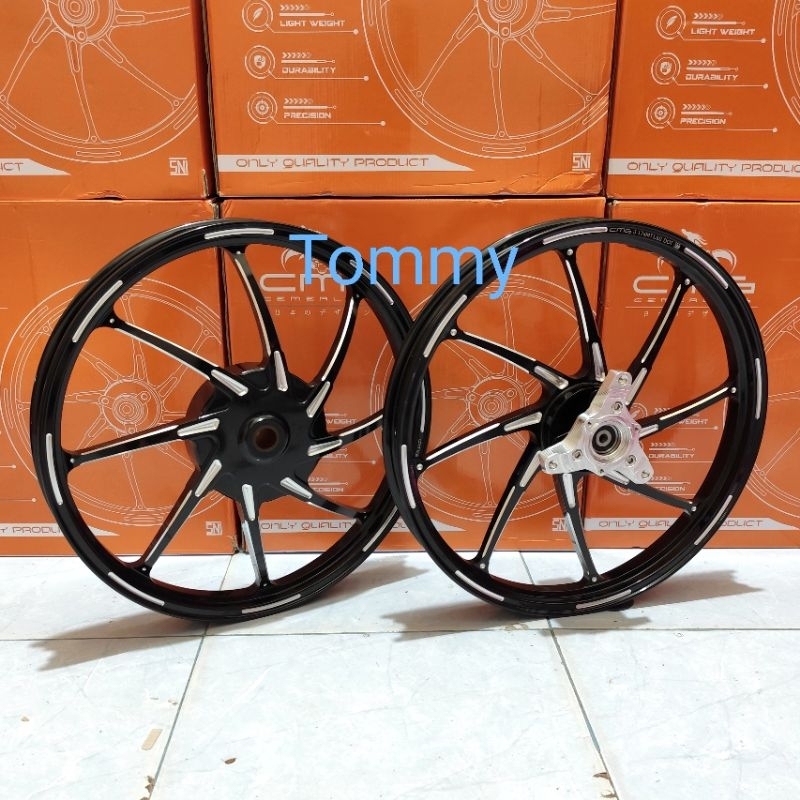 Jual Velg CMG MG801 Aerox New/Old ukuran 160/160x17 pelek CMG Palang 8 Aerox 155 ring 17 ...