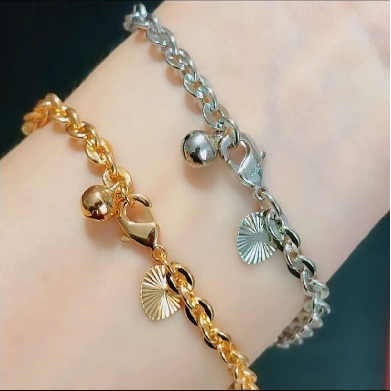 Jual Gelang Tangan Titanium Model Nuri Gold Dan Silver Perhiasan Wanita ...