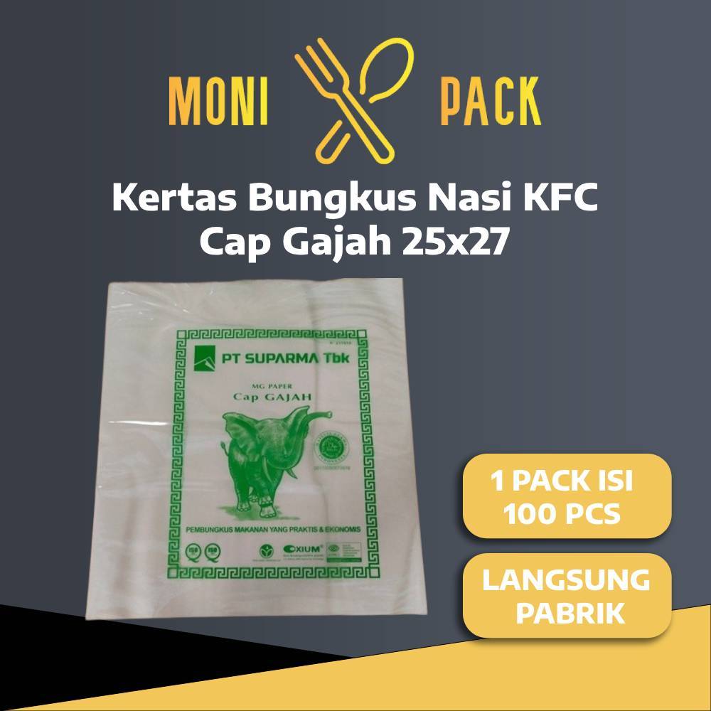 Jual Kertas Nasi KFC / Kertas Pembungkus Nasi 25x27 / Kertas Nasi Putih ...