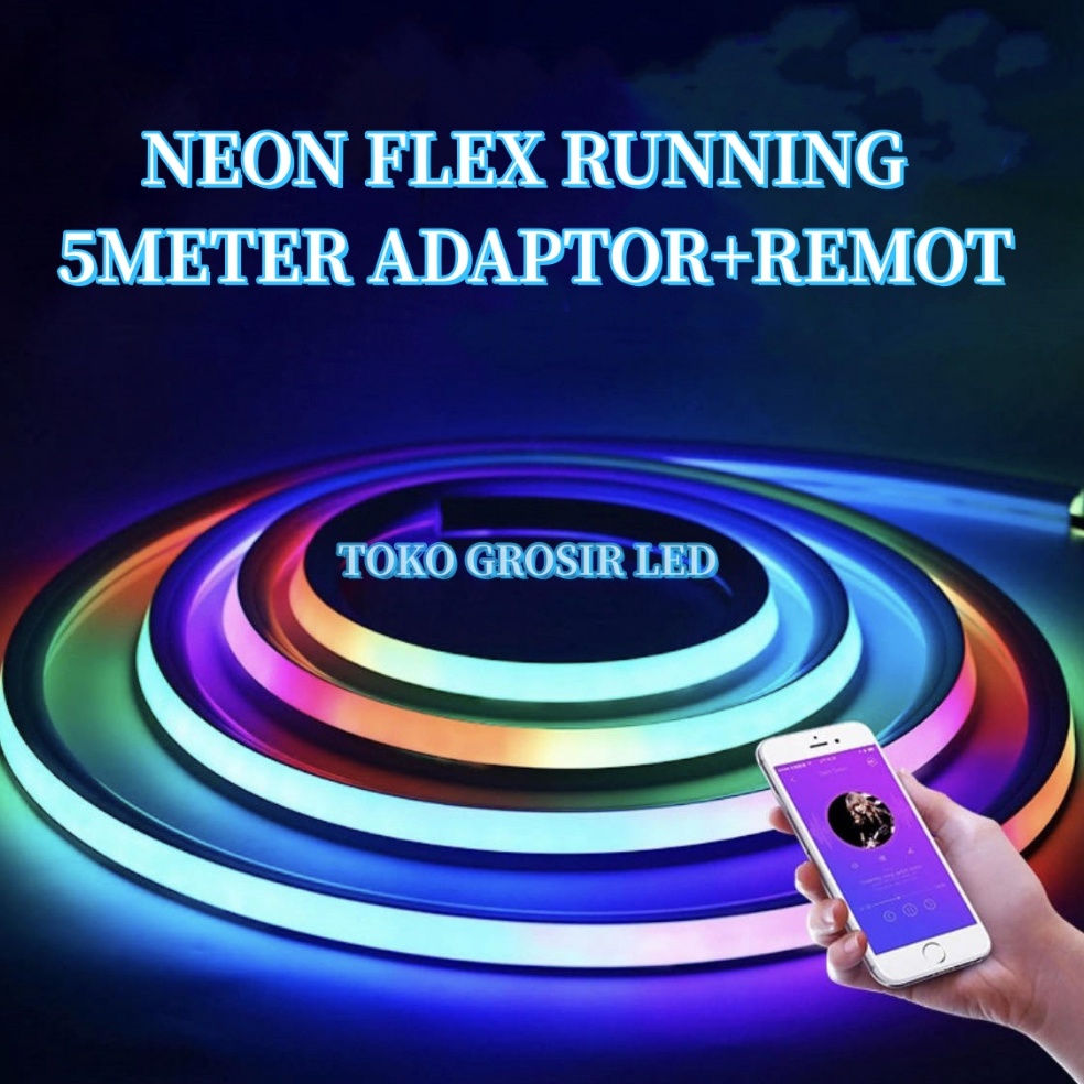 Jual KODE A3Y Led Neon Flex Running DC12V 5 Meter Sensor Suara ...