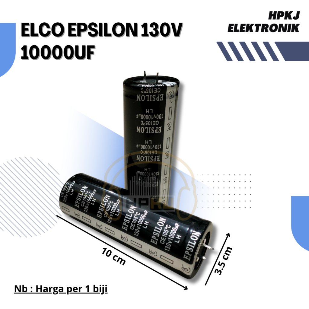 Jual ELCO EPSILON 10000UF 130V elcho epsilon 10000 mikro 130 volt ...