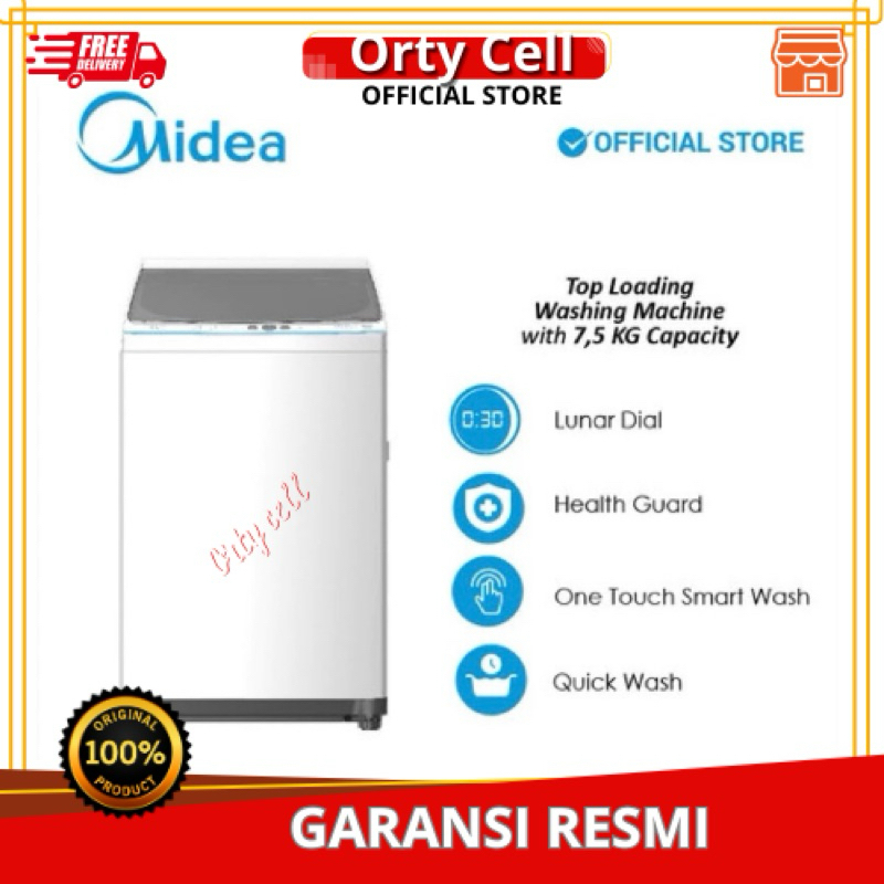 Jual MESIN CUCI MIDEA 1 TABUNG ATAS MAM 100W75 GARANSI RESMI | Shopee ...