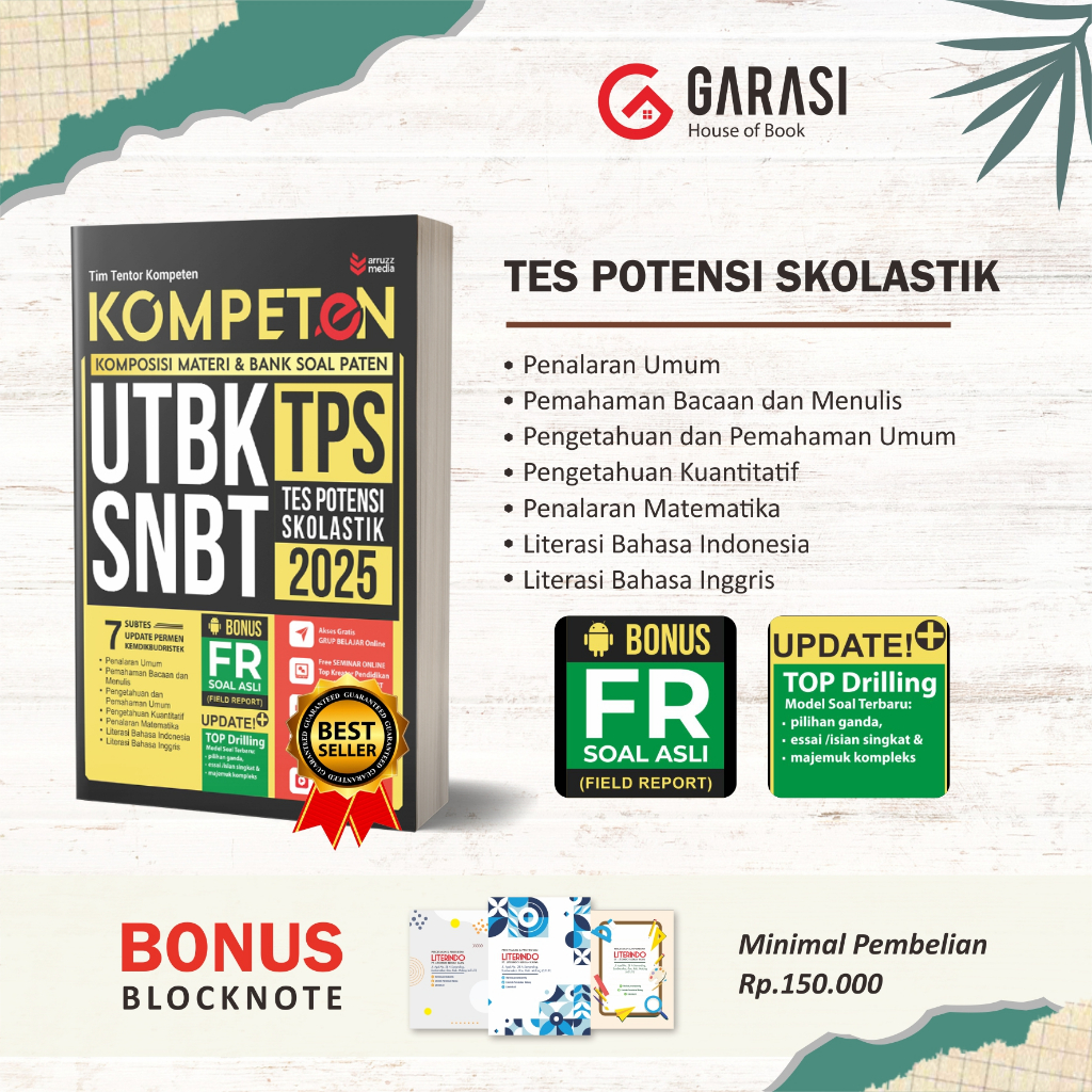 Jual BUKU KOMPETEN UTBK SNBT TPS 2025 | Shopee Indonesia