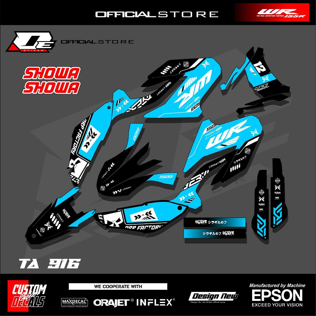 Jual Stiker Decal Motor WR 155r Fullbody Stiker Variasi List Simpel ...