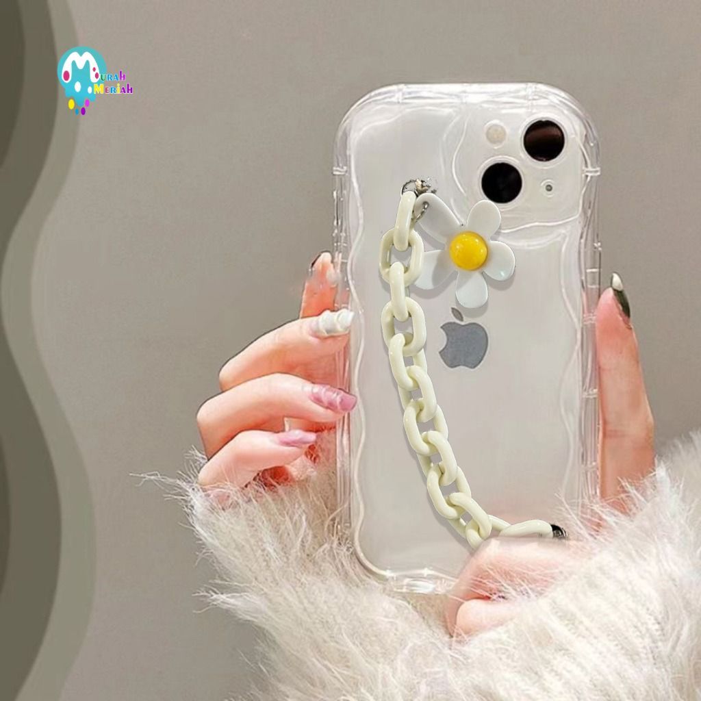 Jual GC115 Melting Clear Daisy Chain White Softcase / Casing Hp For ...