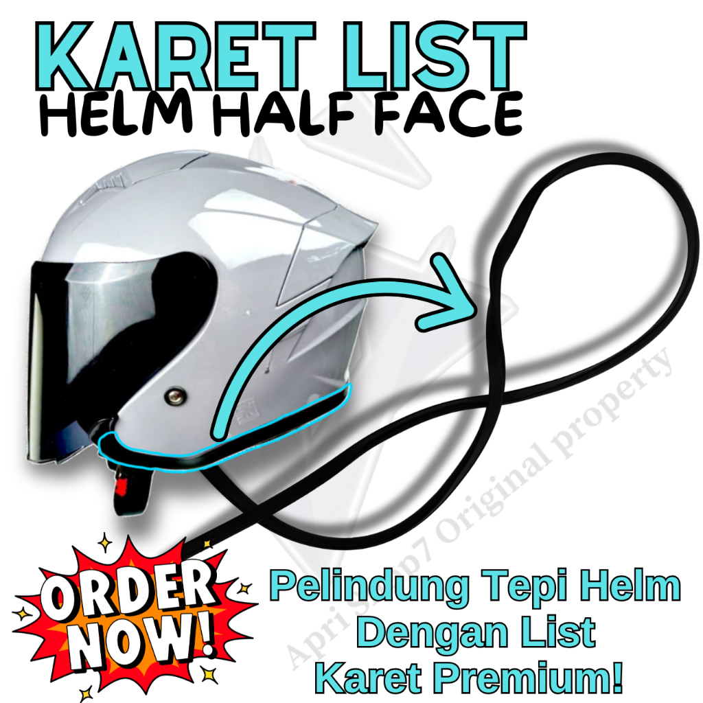 Jual Karet List Helm per meter hitam kilap sedang bisa untuk Helm Half ...