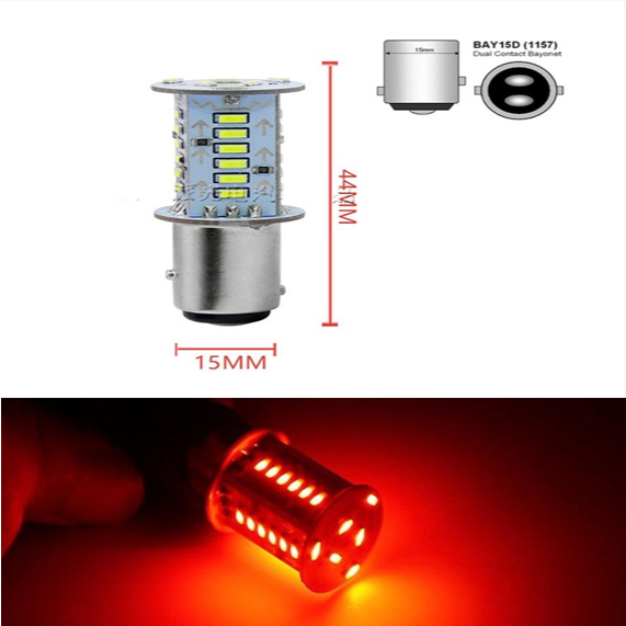 Jual Lampu Rem Mobil Motor 30 Titik Mata Bayonet LED 2 Kaki Kedip ...