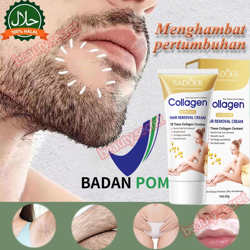 Jual Hair Removal Cream 60g Krim Penghilang Perontok Cream perontok ...