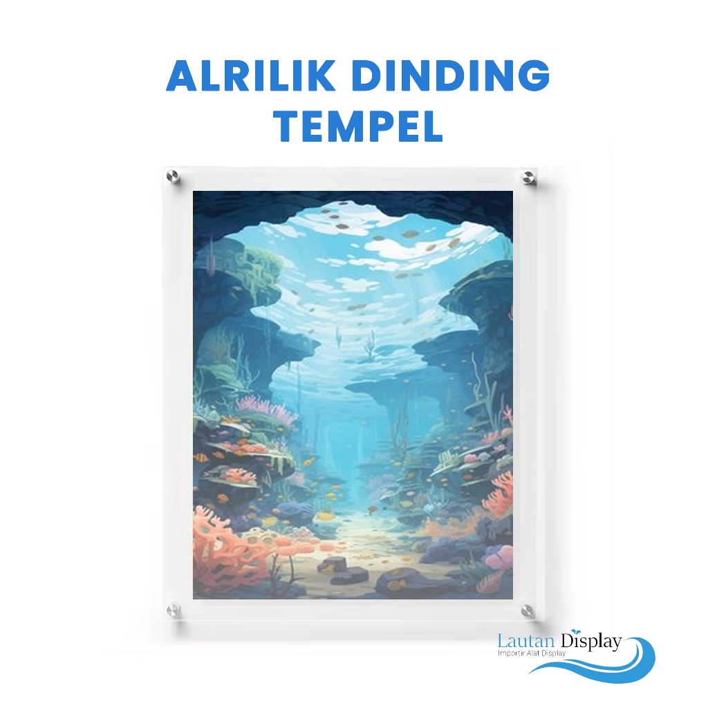 Jual Wall Frame Akrilik Tempel Dinding Display Poster Produk Pigura ...
