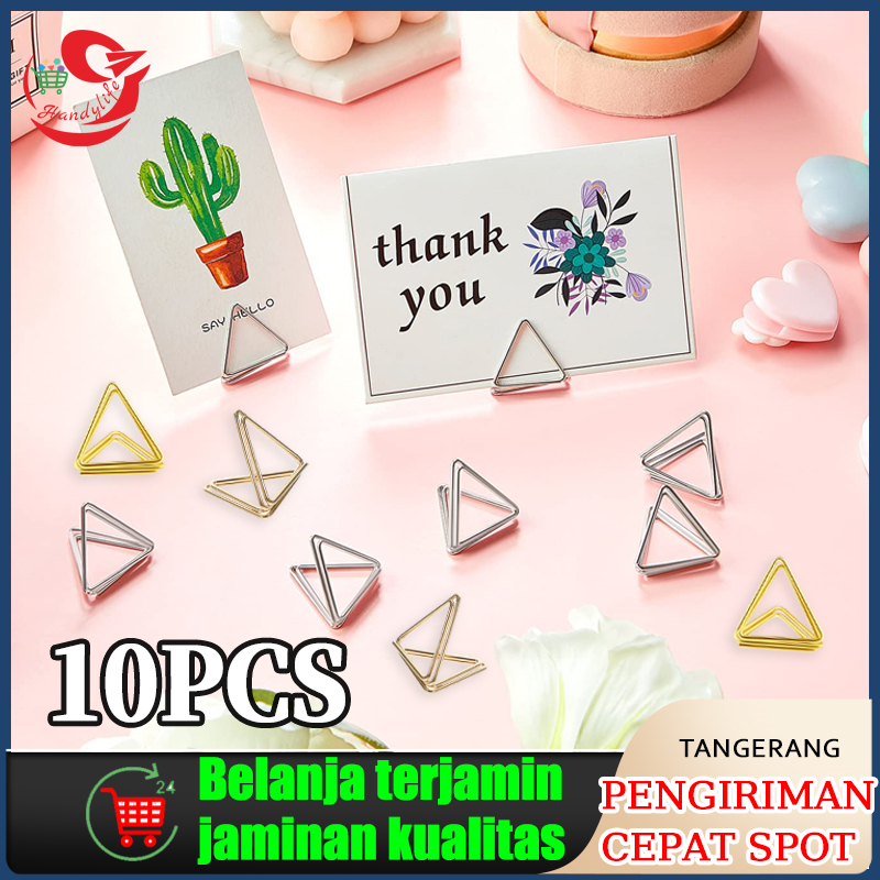 Jual 10pcs Table Menu Stand Card Holder Price Name Tag segitiga Display ...