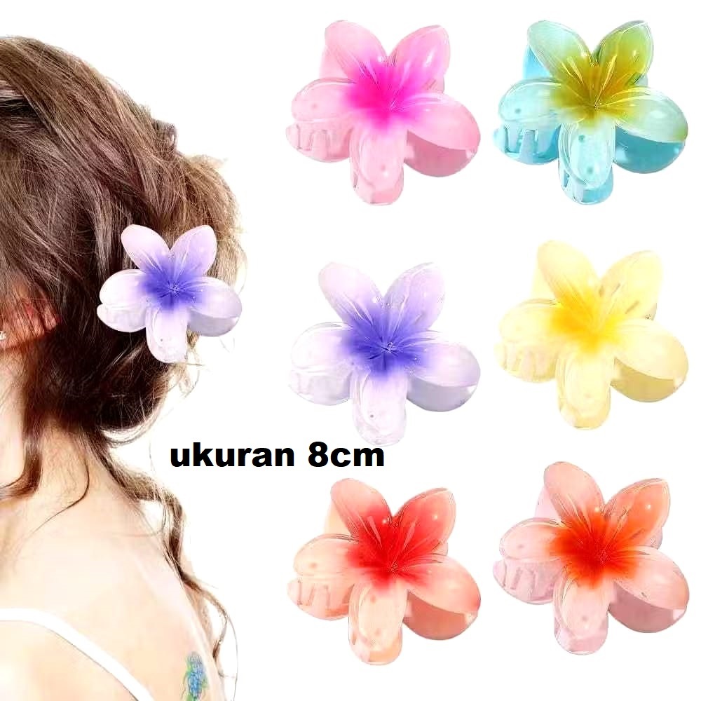 Jual AB45 Jedai Bunga Kamboja 8cm Jepit Rambut Model Bunga Kamboja ...
