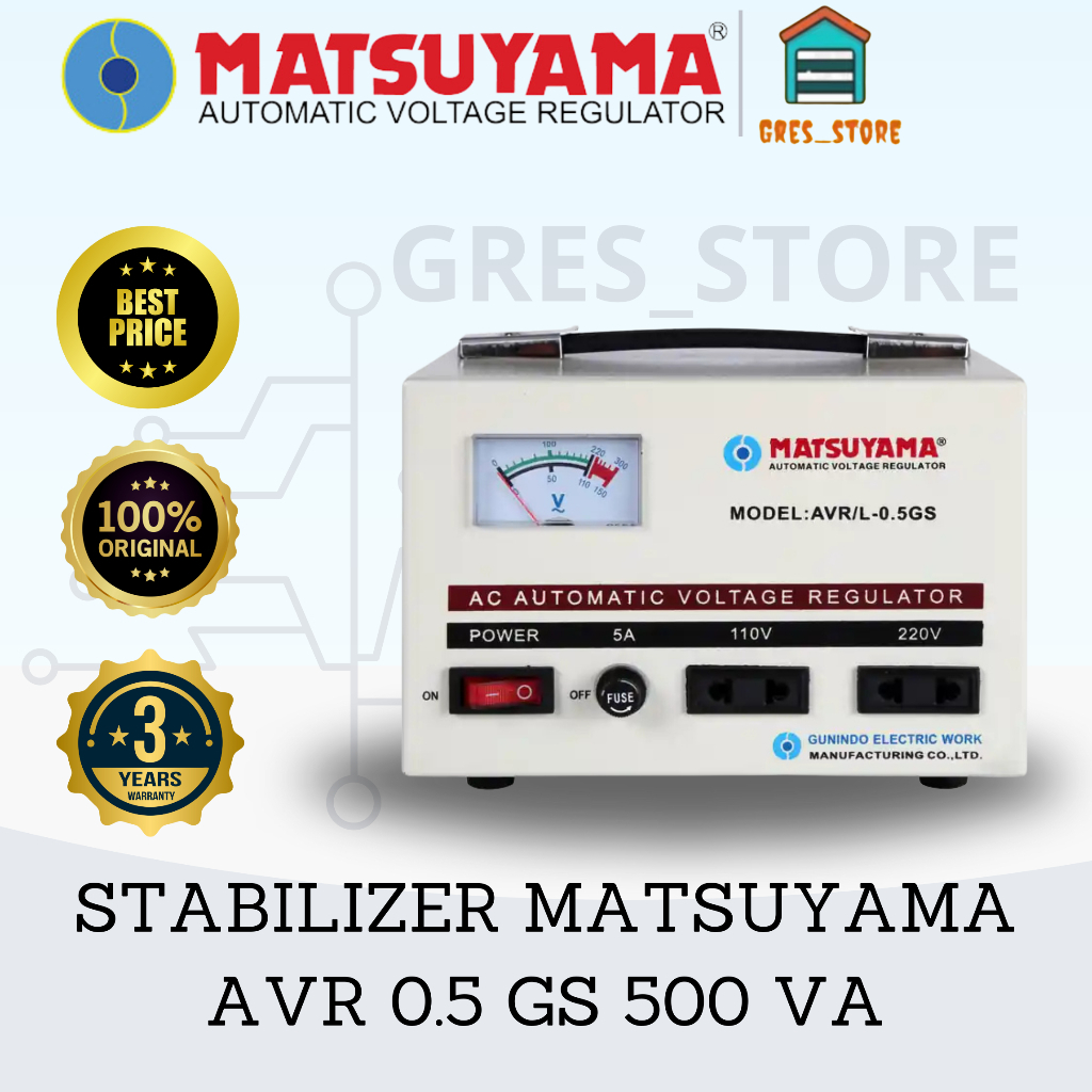 Jual STABILIZER AVR MATSUYAMA 0,5 GS 500VA 500 VA L - 0.5 GS 0.5 KVA ...