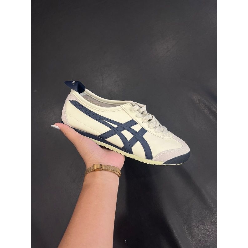 Jual ONIT TIGER MEXICO 66 NAVY CREAM LEATHER | Shopee Indonesia