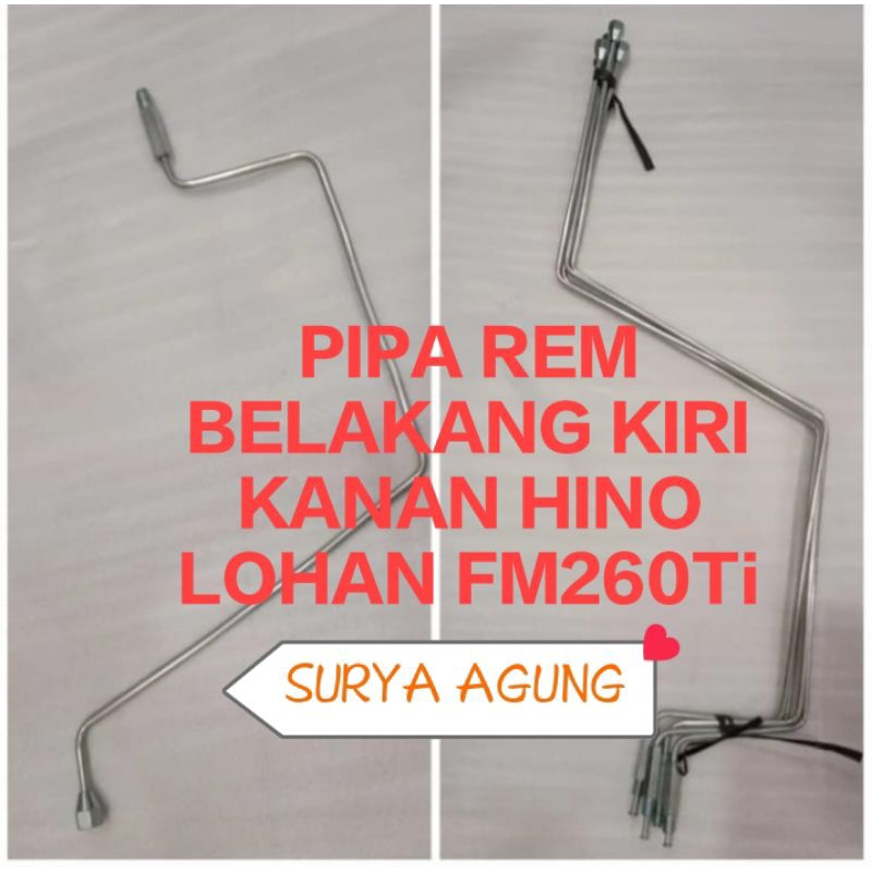 Jual PIPA REM BELAKANG KANAN DAN KIRI MOBIL HINO LOHAN FM260Ti | Shopee ...