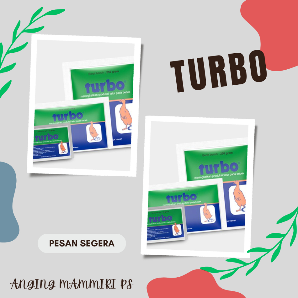 Jual TURBO 10 GRAM (Meningkatkan produksi telur pada bebek) | Shopee ...