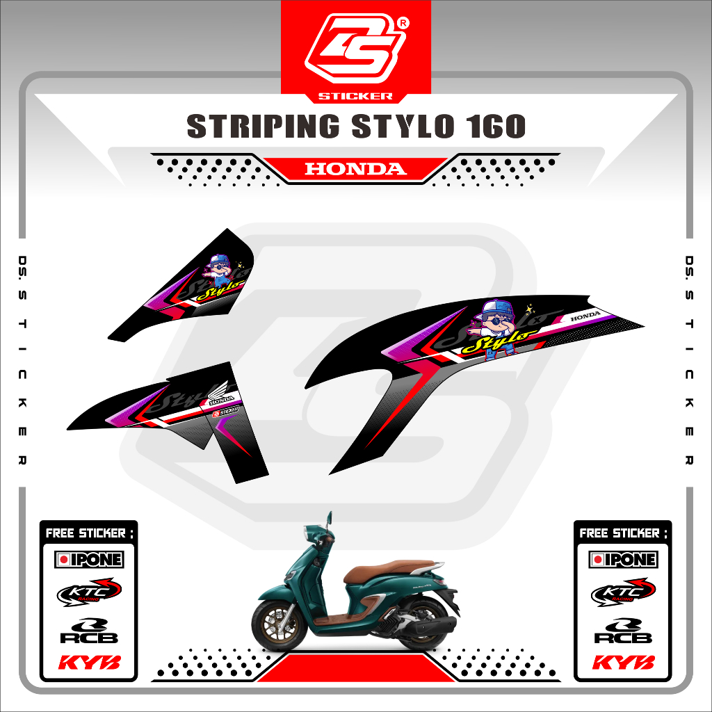 Jual Stiker Stylo 160 Striping Motor Honda Stylo 160 Decal Sticker ...