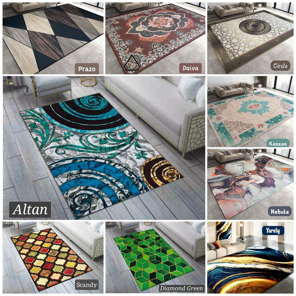 Jual Karpet Lantai Aesthetic Ruang Tamu Size 120x180 dan 130x180 Style ...