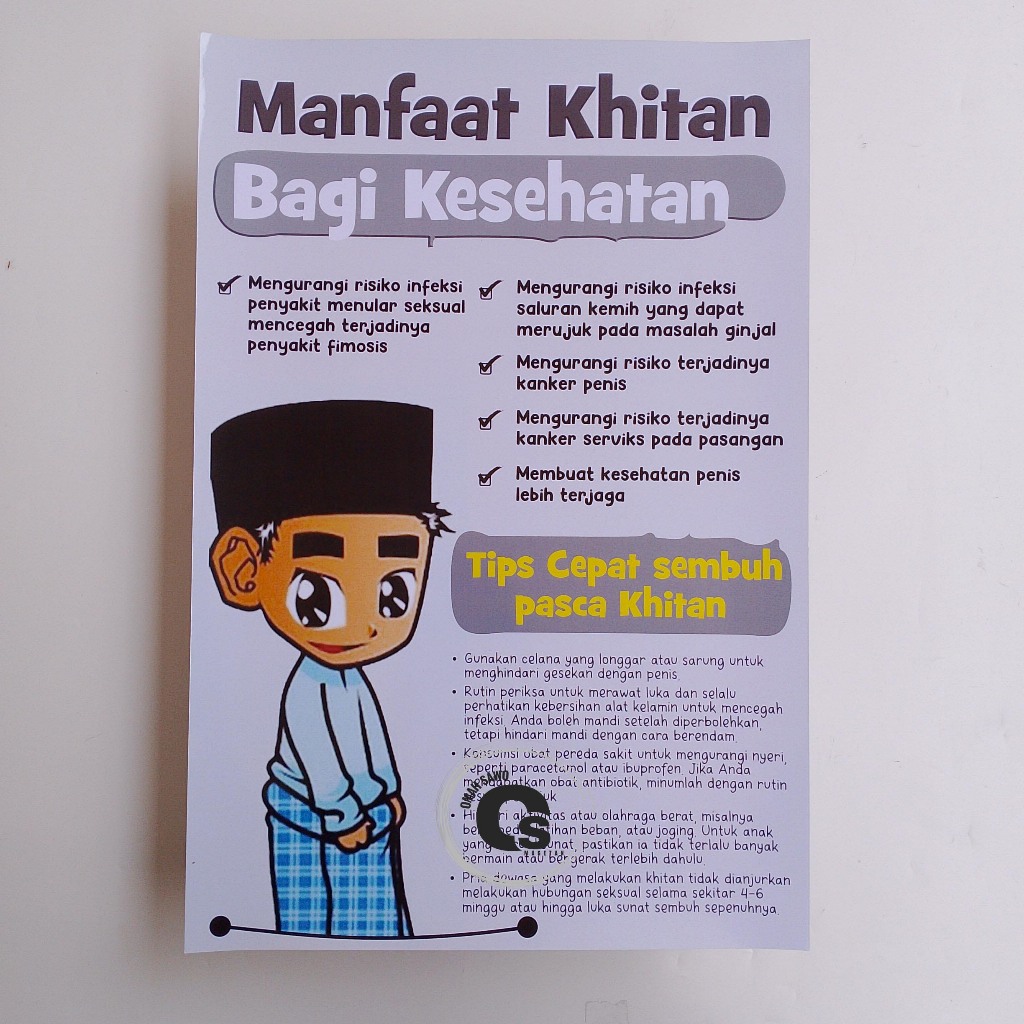 Jual Poster Manfaat Khitan Bagi Kesehatan - Tips Sembuh Pasca Khitan ...