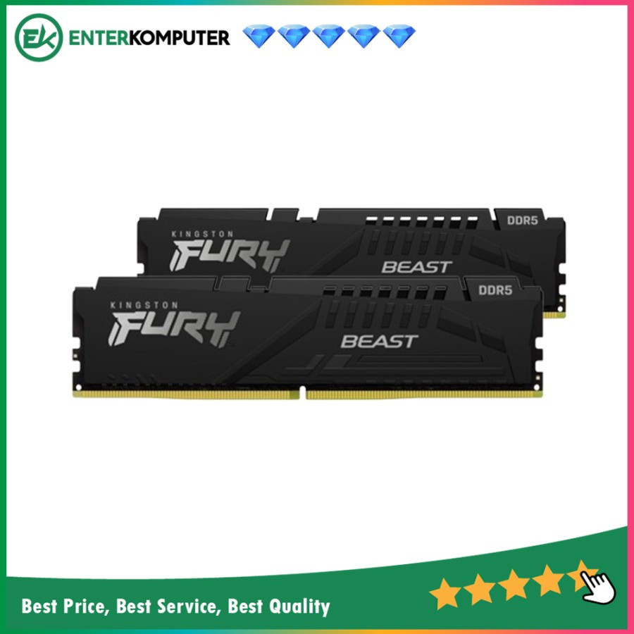 Jual Kingston Fury Beast DDR5 6000MHz PC48000 16GB (2x8GB) / RAM DDR5 16GB | Shopee Indonesia