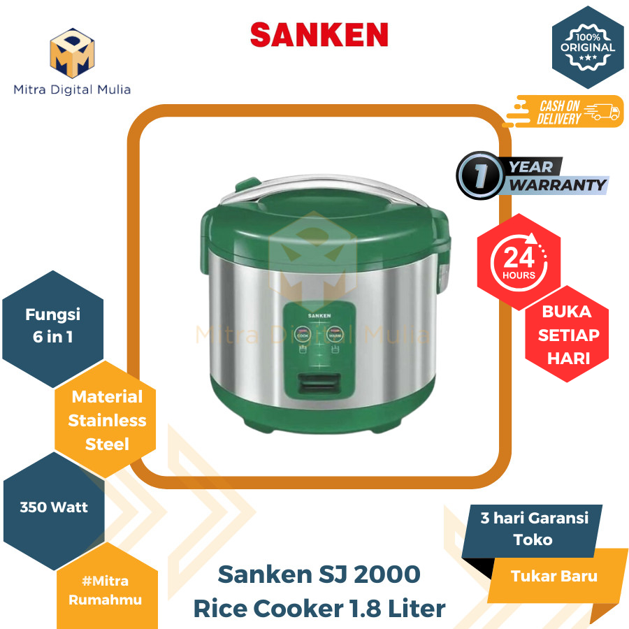 Jual Sanken SJ 2000 LG Supercom Magic Com 1.8 Liter Hijau Muda | Shopee ...