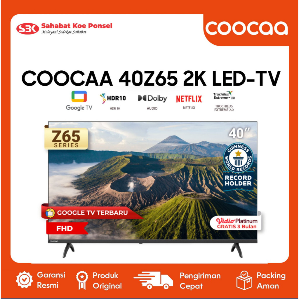 Jual NEW COOCAA 40 inch GOOGLE TV-2K LED-TV (COOCAA 40Z65) | Shopee ...