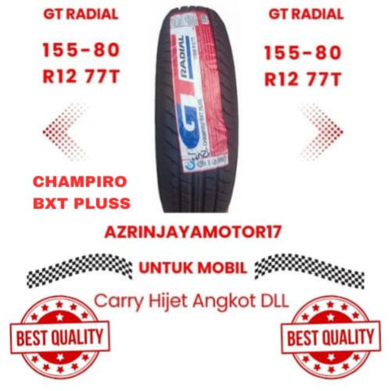 Jual ban gajah tunggal champiro BXT PLUS 155/80 R12 77T carry,Hijet ...