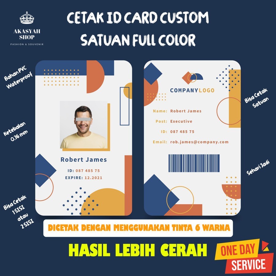 Jual cetak id card PVC 1 SISI satuan pengerjaan 1 hari | Shopee Indonesia