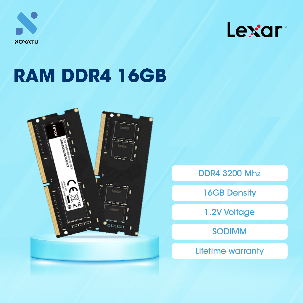 Jual LEXAR Ram DDR4 16GB Sodimm 3200Mhz Ram Notebook Dan Laptop ...