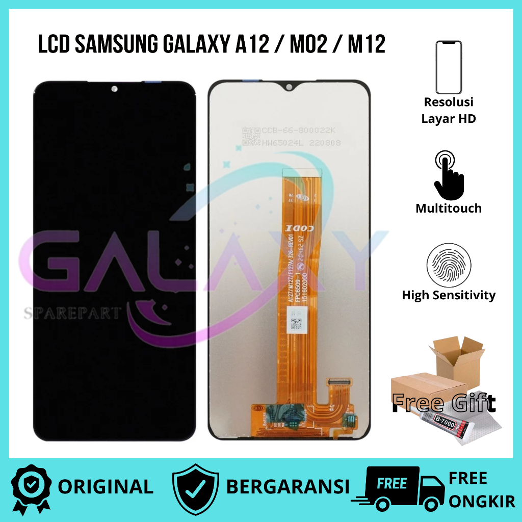 Jual LCD TOUCHSCREEN SAMSUNG GALAXY A12 / M02 / M12 ORIGINAL PRODUK ...