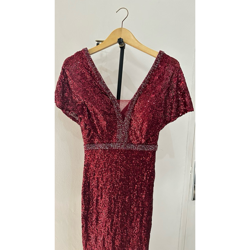 Jual New Red Gown / Dress merah Sequin | Shopee Indonesia