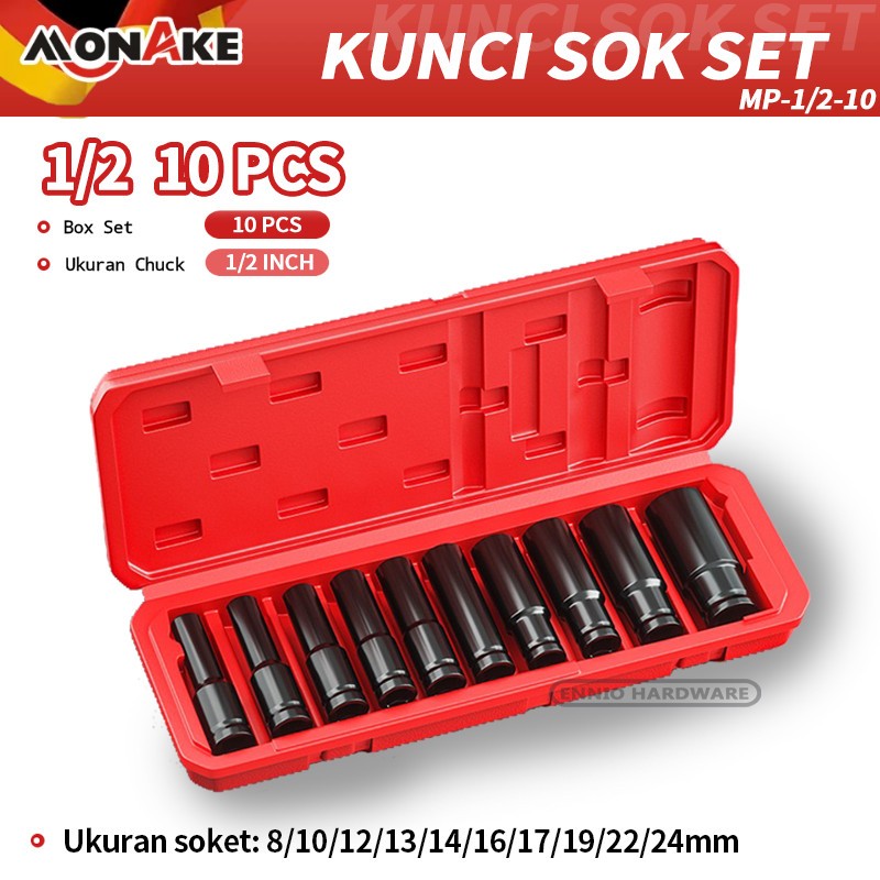 Jual Mata Impact Wrench Socket 1/2 Inch Mata Sok Panjang Deep Socket ...