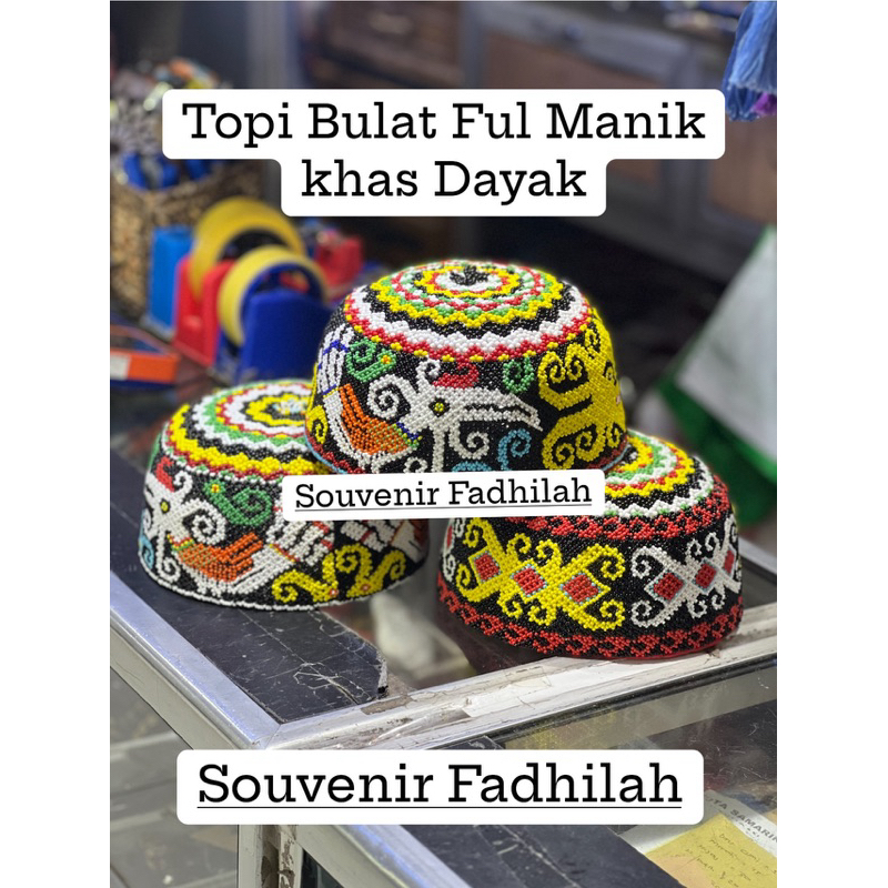 Jual Topi Bulat Manik Uk Dewasa Laki Khas Dayak | Shopee Indonesia