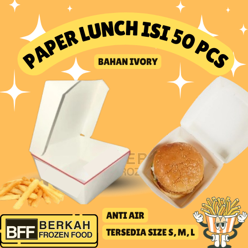 Jual PAPER LUNCH/WADAH MAKANAN KERTAS ISI 50 PCS | Shopee Indonesia