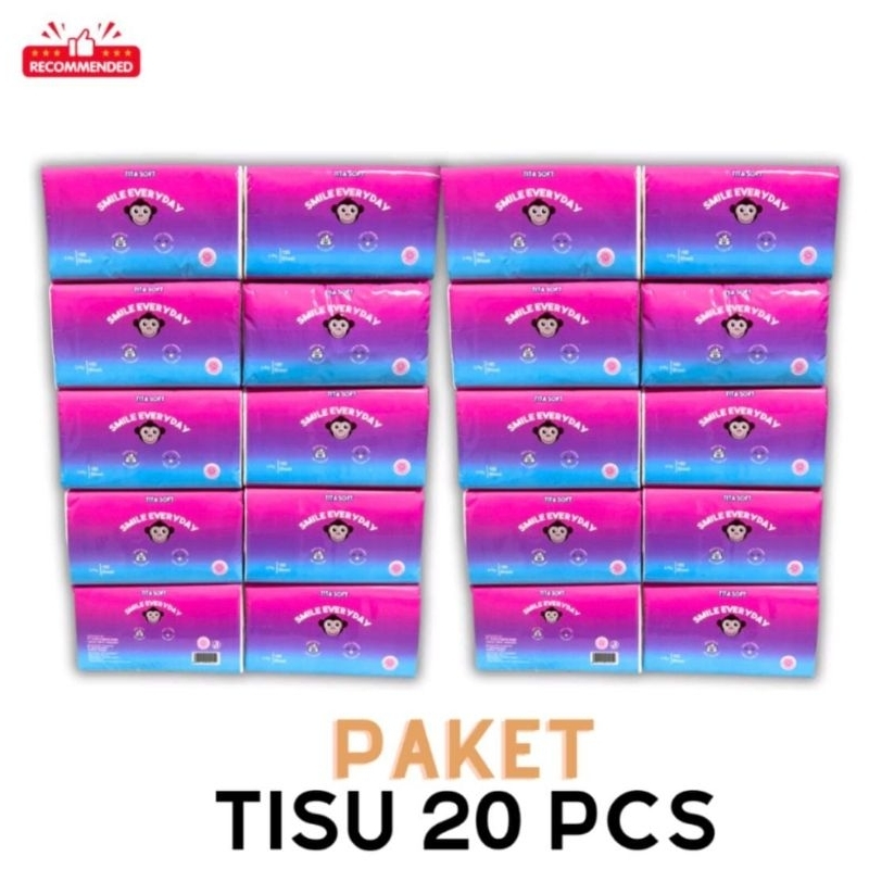 Jual (JSP) Tisu Paket 20 Pack Tissue Murah Tita Soft Facial 180 Sheet ...
