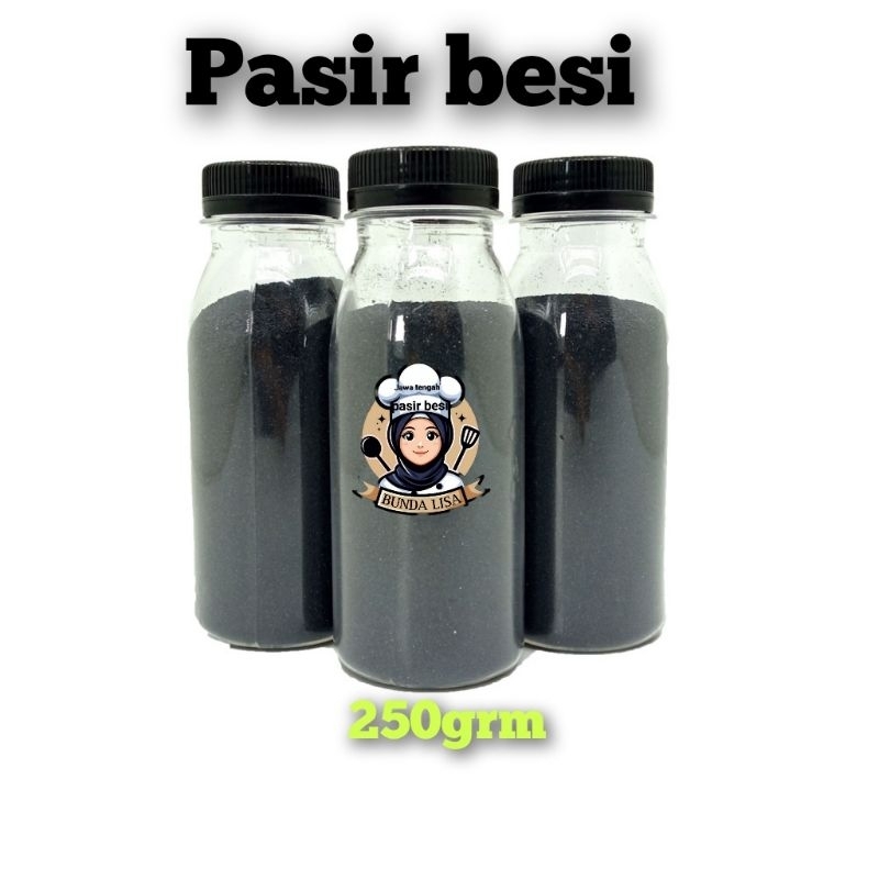 Jual pasir besi, pasir hitam, pasir magnet kemasan 250 gram untuk ...