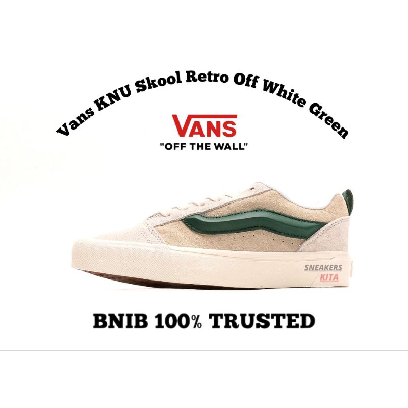 Jual Sepatu Vans KNU Skool Retro Off White Green BNIB 100% Authentic ...