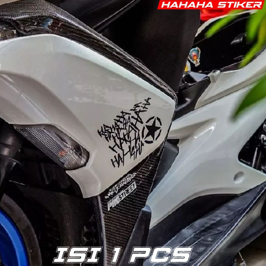 Jual Sticker Cutting Motor Joker HAHAHAHA Ketawa Sticker Motor Mobil ...