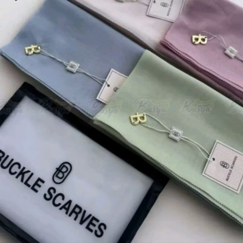 Jual Hijab Paris Buckle Scarves Polos Laser Cut Logo Besi | Shopee ...