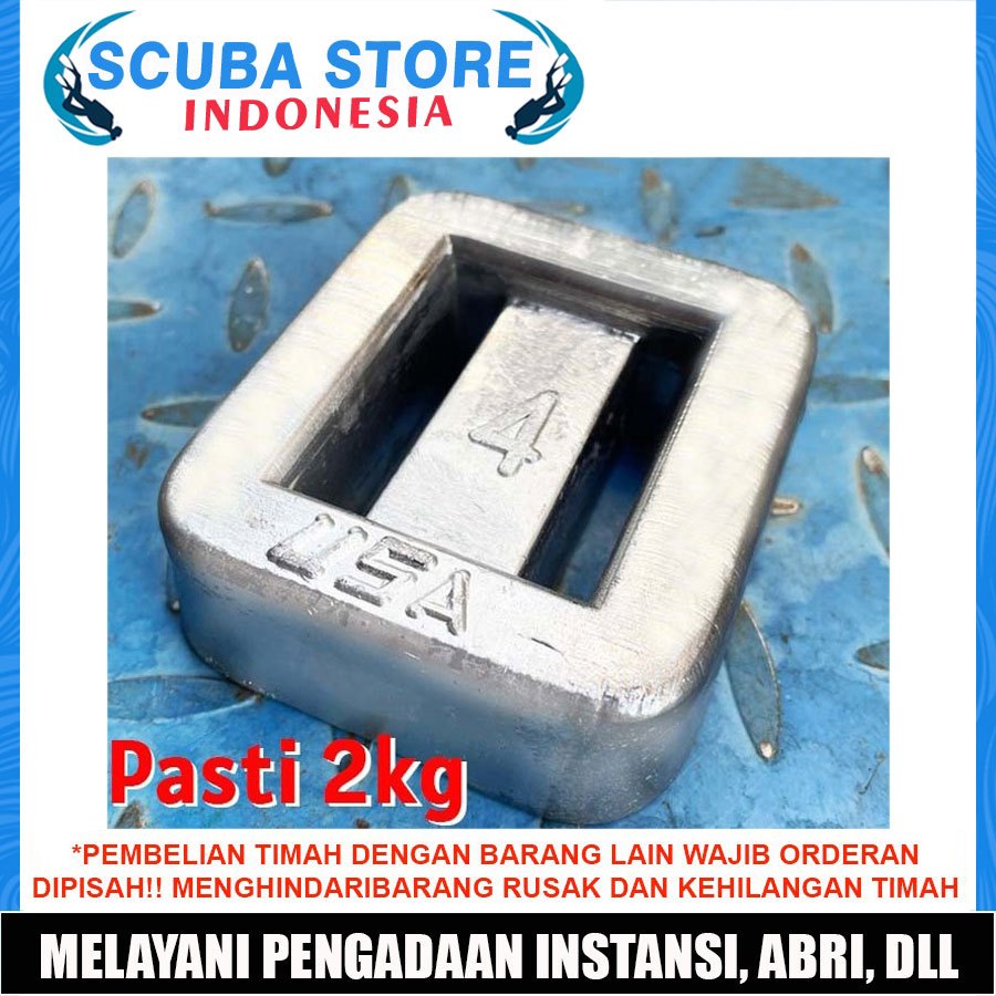 Jual Timah Pemberat 2kg (2000 Gram) / Timah Pemberat Scuba Diving ...