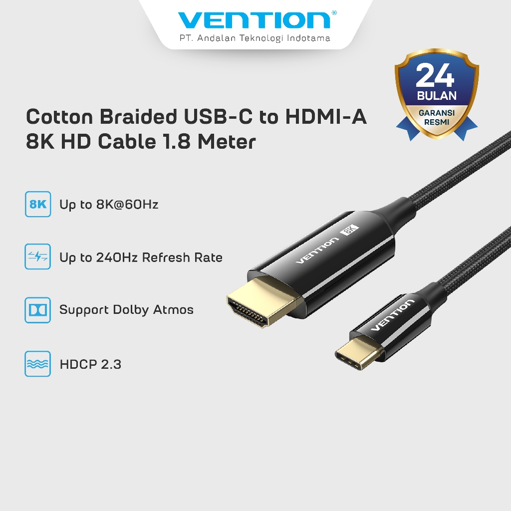 Jual Vention Kabel USB Type C To HDMI 2.1 8K HD - CRC | Shopee Indonesia
