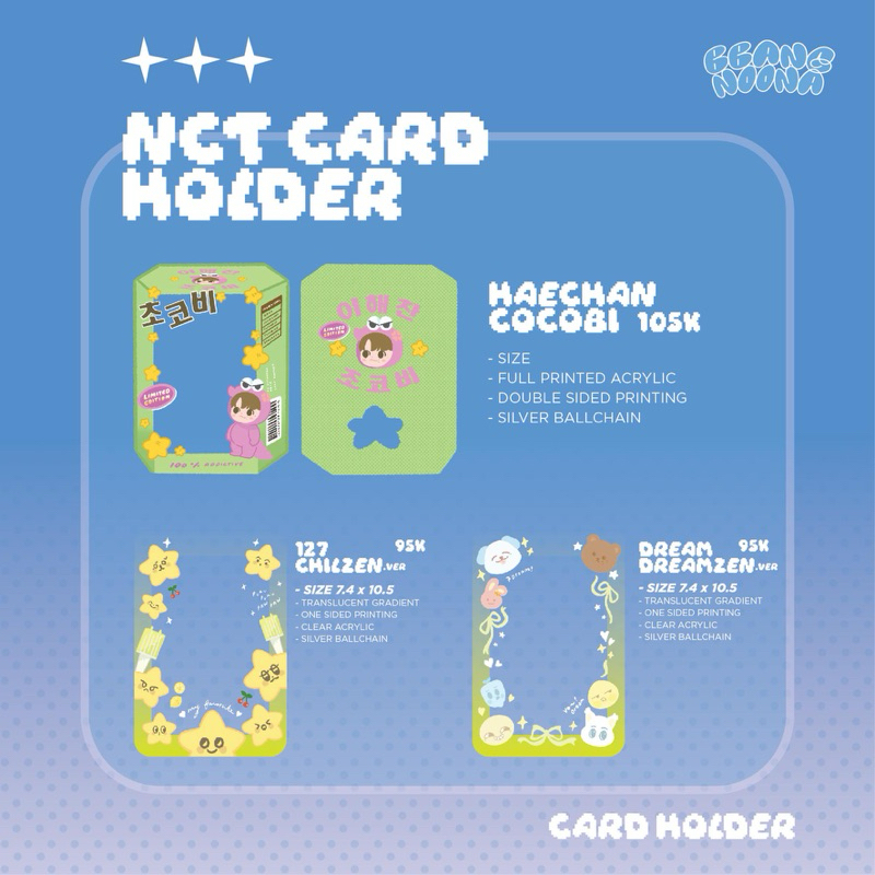 Jual [READY] Bbang!Noona NCT Acrylic Photocard Holder Cahol 2 sided ...