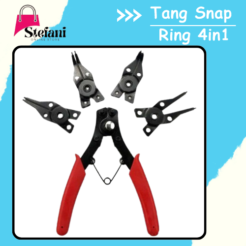 Jual Tang Snap Ring 4in1 Circlip Tekan Buka Tutup Bengkok Tang set ...