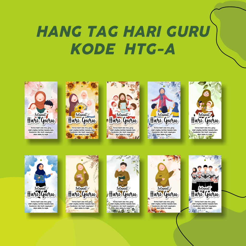 Jual HANG TAG HARI GURU KODE HTG-A / KARTU UCAPAN HARI GURU / TAG HARI ...