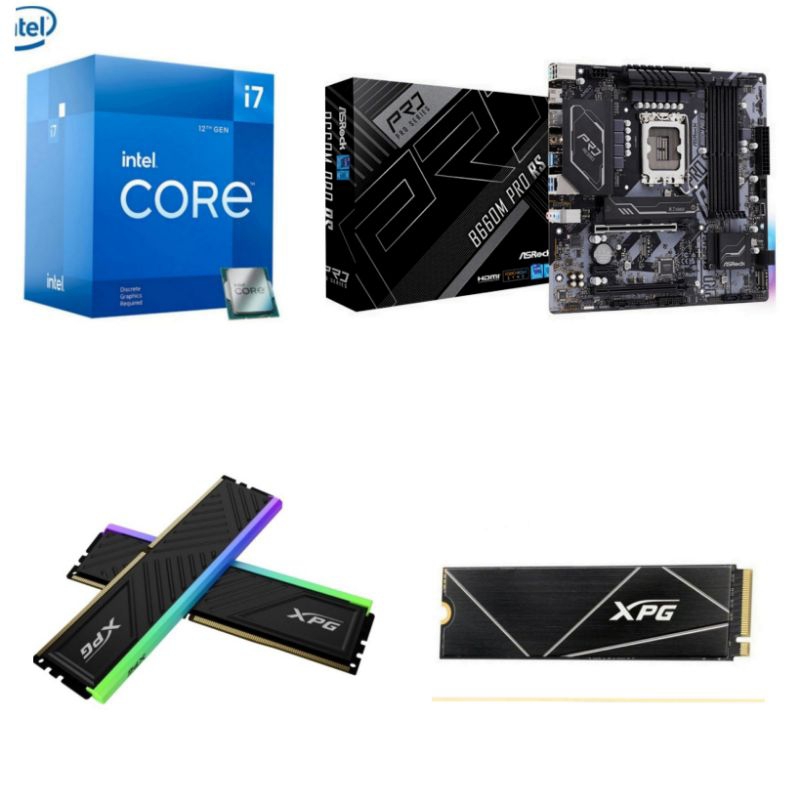 Jual Paket Processor Gaming Intel Core i7 12700 / 12700F Box Gen 12 LGA 1700 RAM DDR4 32GB RGB ...