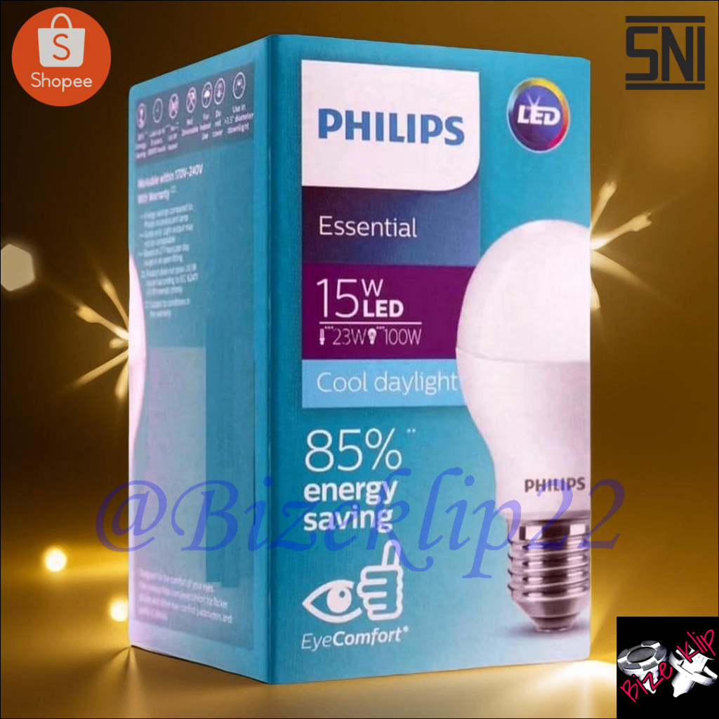 Jual Philips Lampu Bohlam Bulb LED Essential 15 Watt 6500K Putih / Cool Daylight | Shopee Indonesia