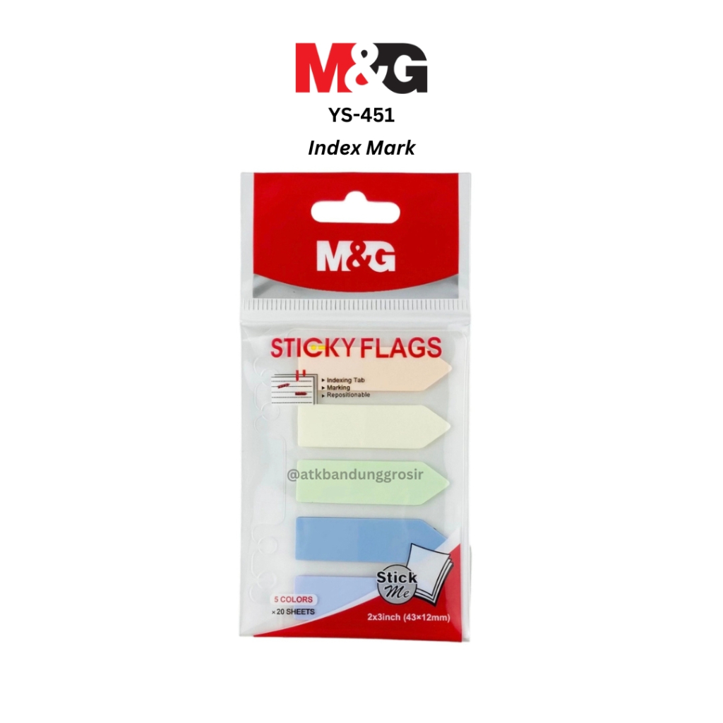 Jual Sticky Flags Pastel Color M&G YS-451 Indexing Tab Marking ...