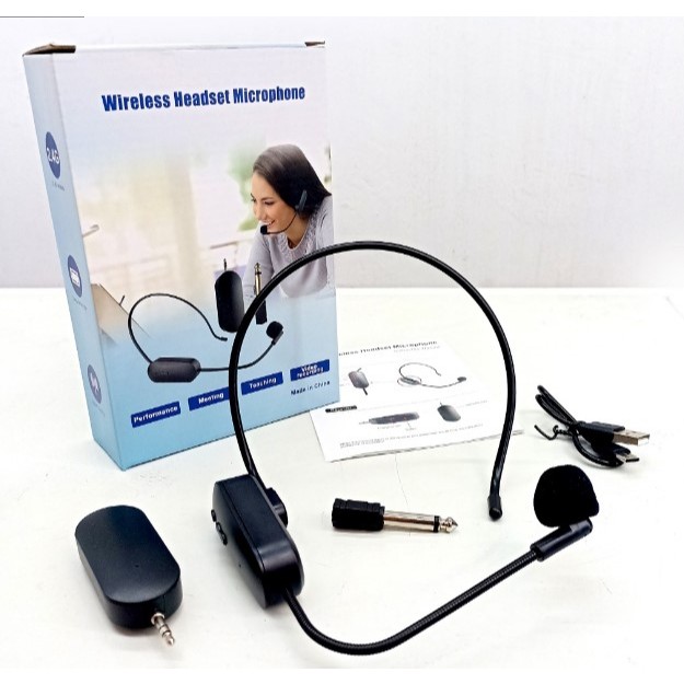 Jual Mic Clip On Wireless model Bando untuk Moderator Instruktur Yoga ...