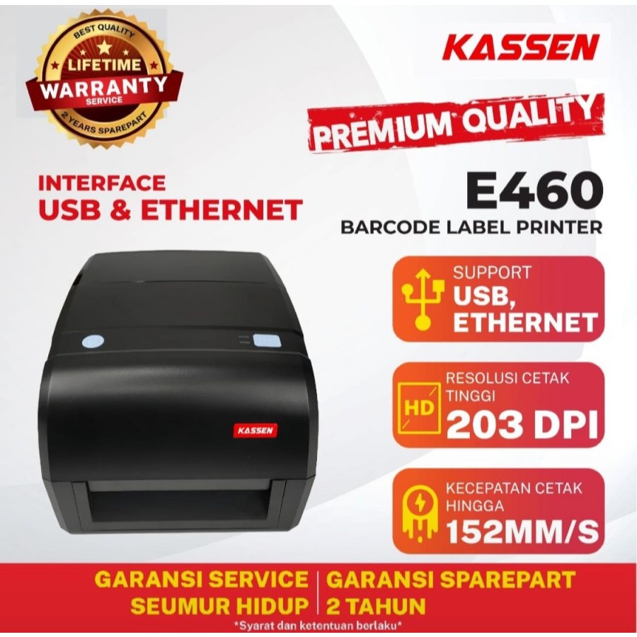 Jual Printer Barcode Kassen E460 Printer Thermal - KASSEN E 460 ...