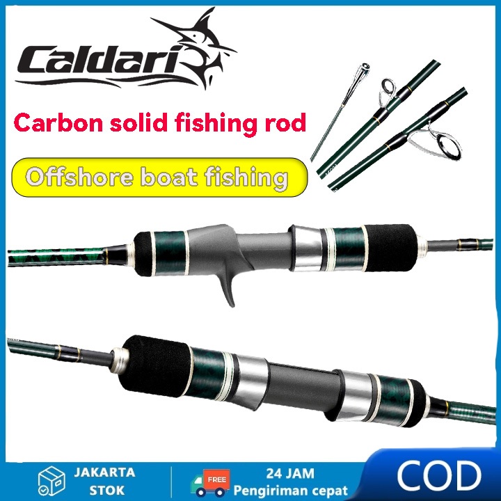 Jual Solid carbon sea fishing iron plate slow swing rod MH action boat ...